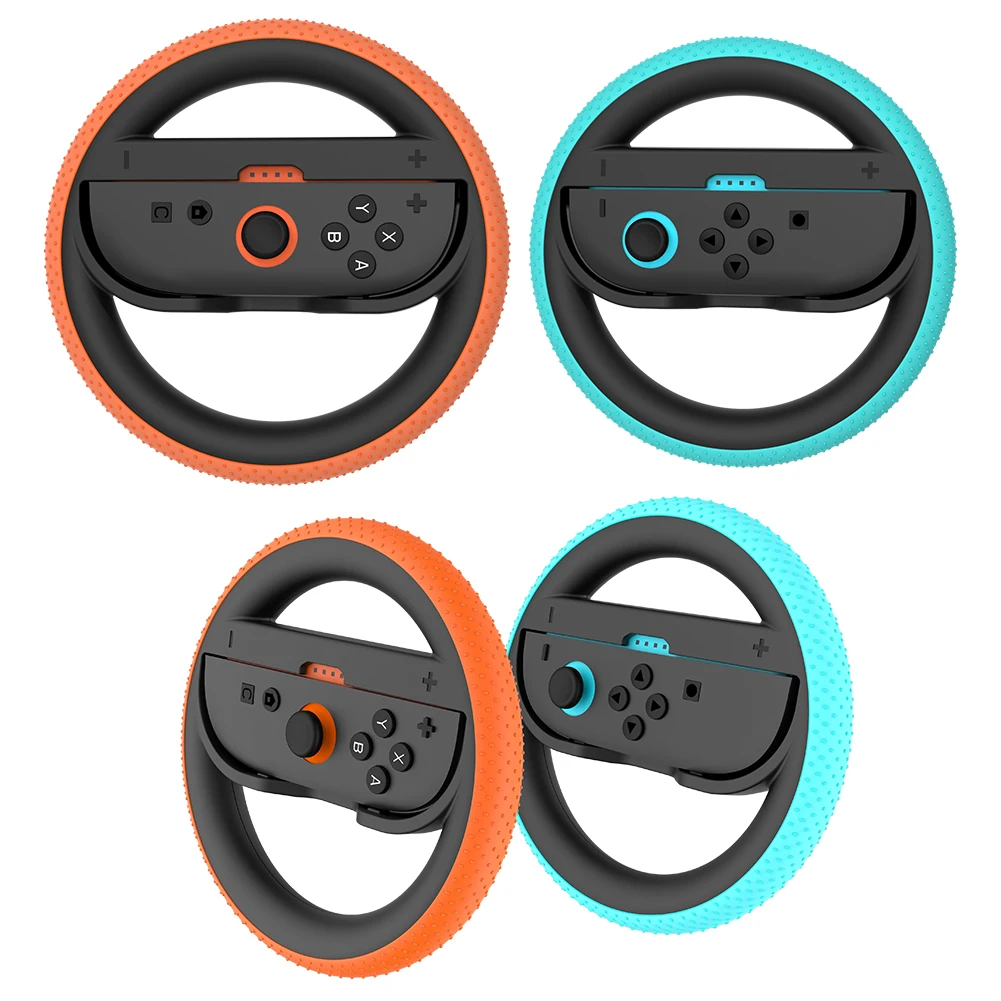 For Nintendo Switch 2 Joy Con Hand Grip Wheel Anti-Scratch 2Pcs Racing ...