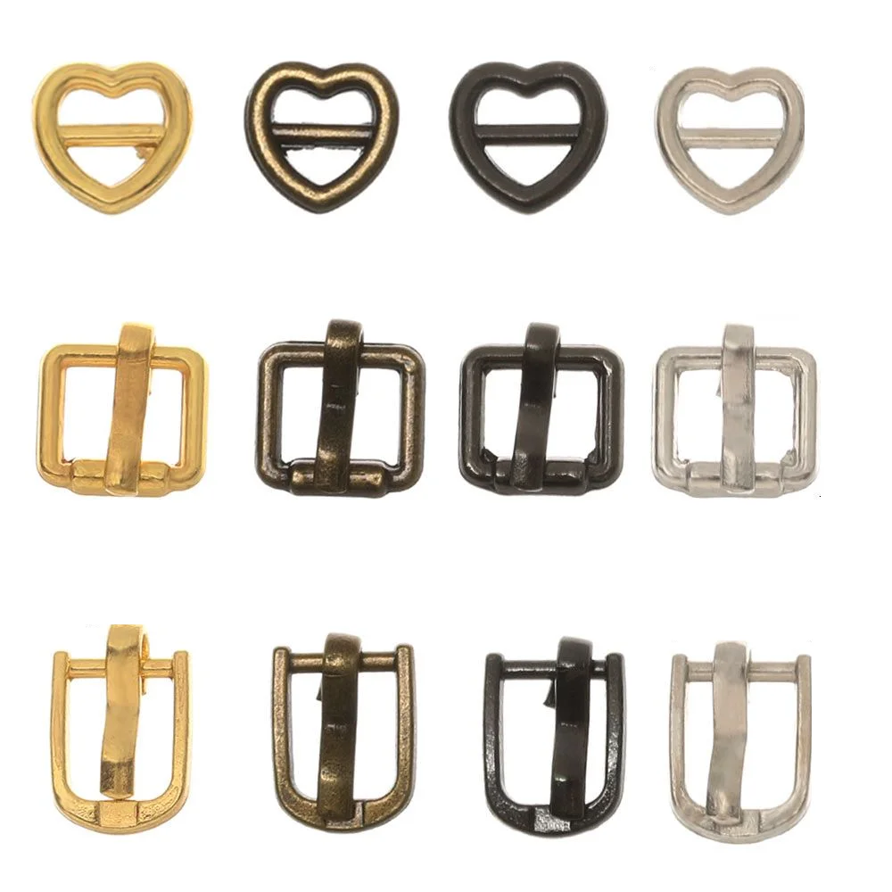 20PCS 3/5mm Mini Heart Shaped Doll Bag Buckles Tri-glide Buckle Belt ...