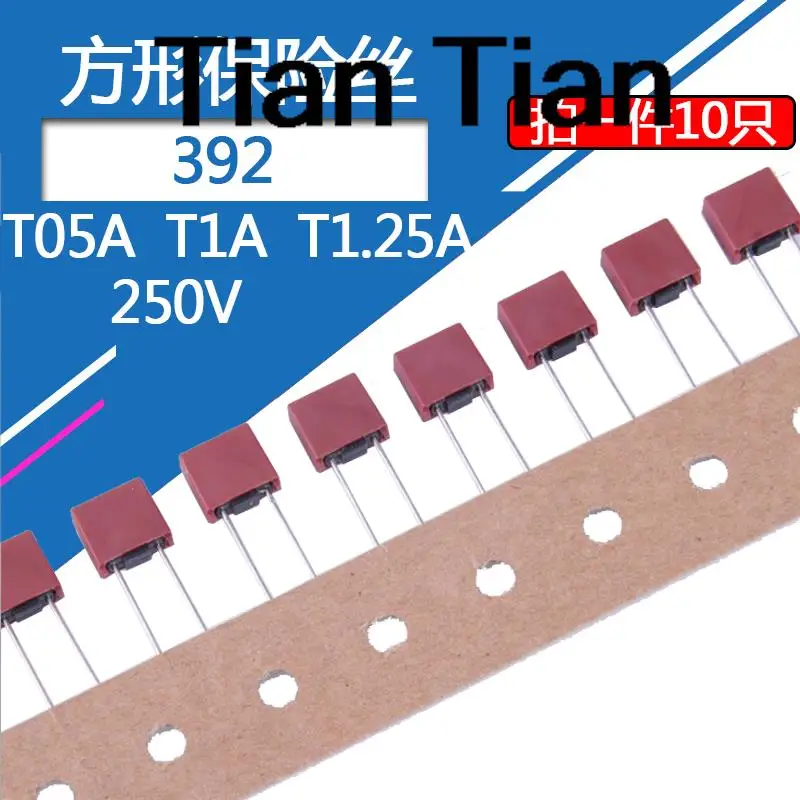 10pcs 392 Plastic Square Fuse Slow Blow 250V T0.5A T500MA T1A T1.25A LCD TV Power Board ...