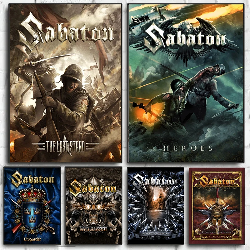 Sabaton-Covers-Poster-Canvas-Printing-Music-Wall-Decor-Gaming-The-Great ...
