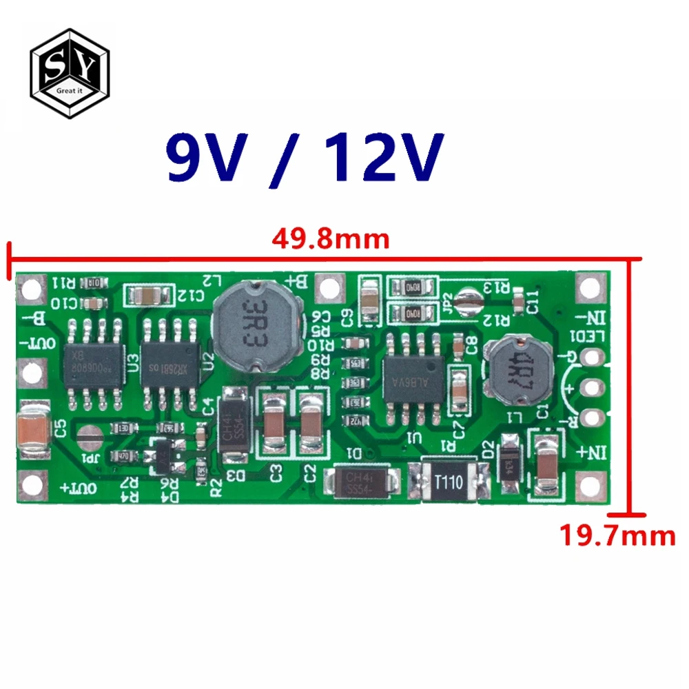 Opladen Stap Up Booster Module Dc 5 v 12 v Naar 9 v/12 v Voor 18650 ...