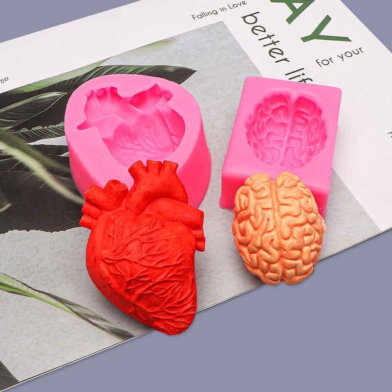 Brain-Heart-Human-Organ-Mold-Aromatherapy-Gypsum-Candle-Ornaments ...