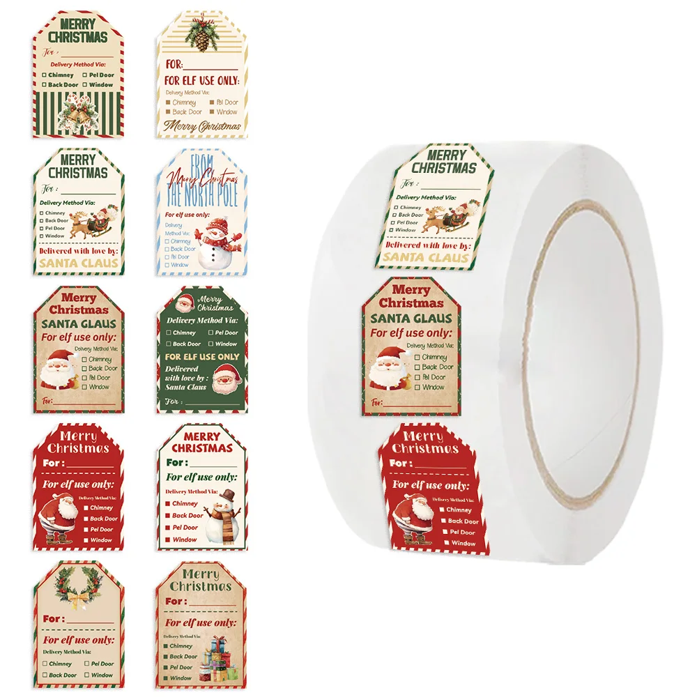 500Pcs-Roll-Christmas-Gift-Seal-Reward-Stickers-School-Students-Cute ...