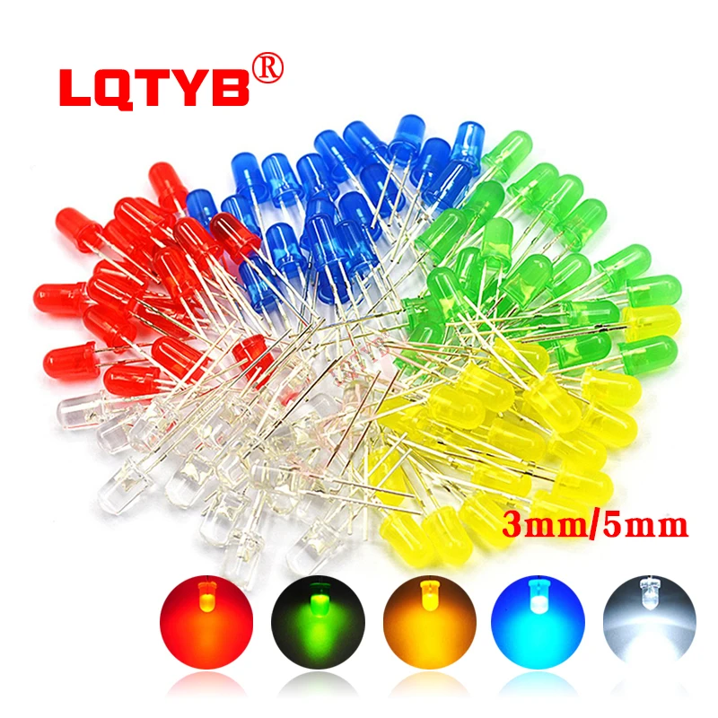 100-500-1000Pcs-3-5mm-LED-Super-Bright-single-light-emitting-diode-kit ...