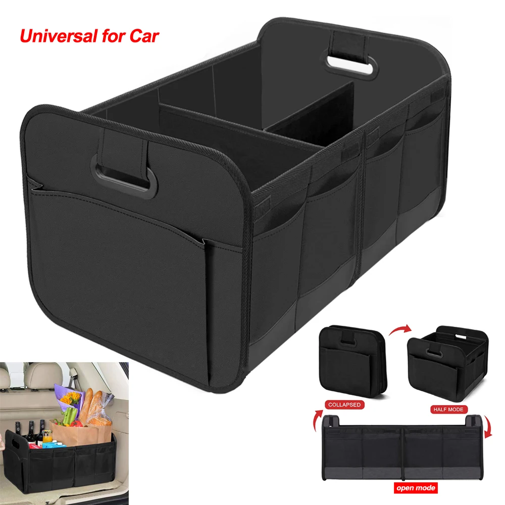 Car Trunk Organizer Storage, Reinforced Handles, Multi-Compartment ...