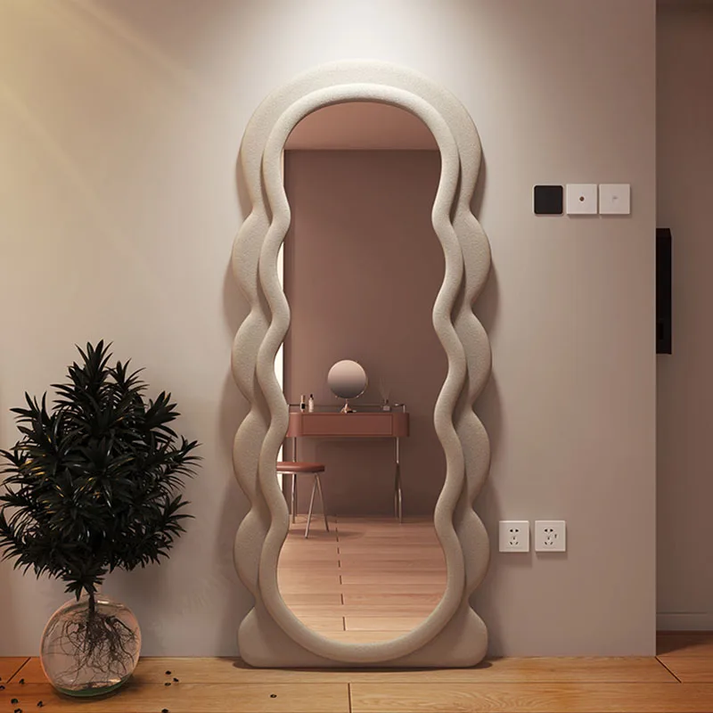 Irregular-Aesthetic-Full-Body-Mirror-Floor-Wavy-Large-Cute-Standing ...