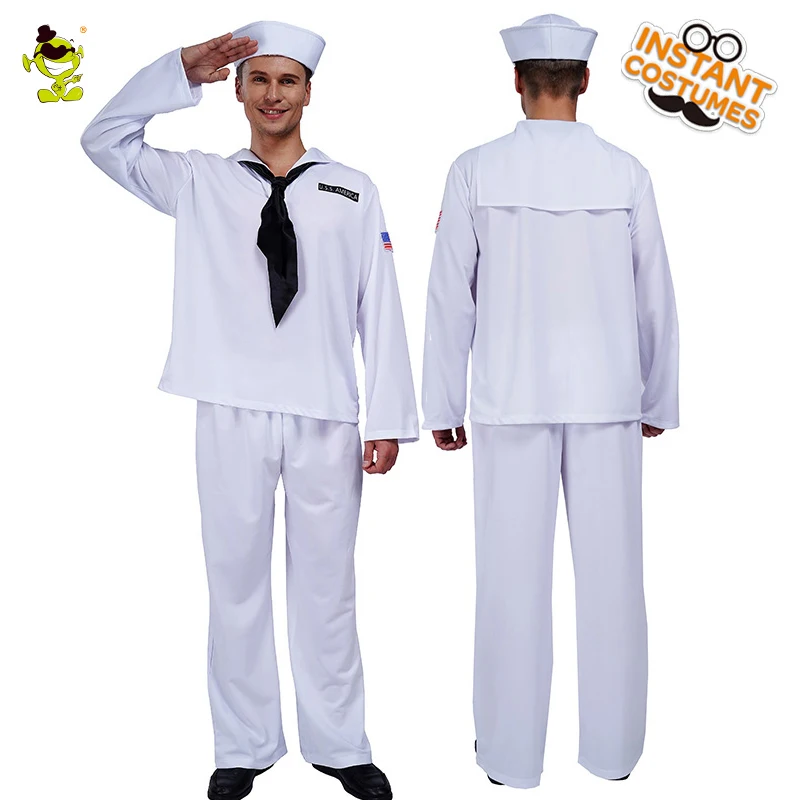 Adults-Navy-Costume-White-Sailor-Suit-Halloween-Cosplay-Fancy-Dress-Up ...