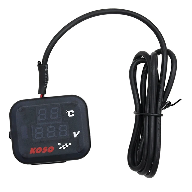 Universal KOSO Motorcycle Voltmeter Indicator Temperature Marker ...