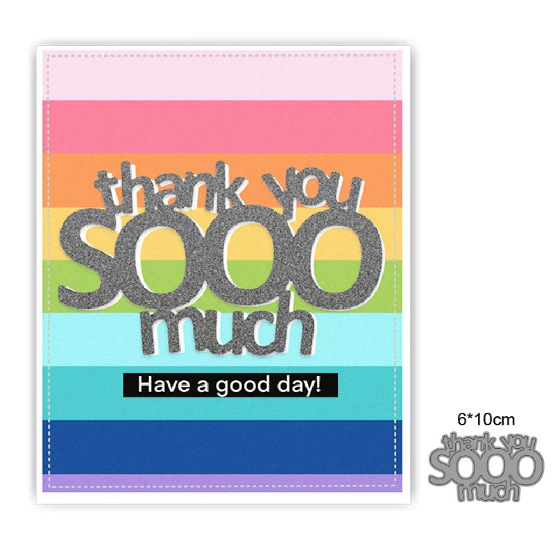 Thank You Sooo Much Letters New Arrival 2022 Metal Cutting Dies ...