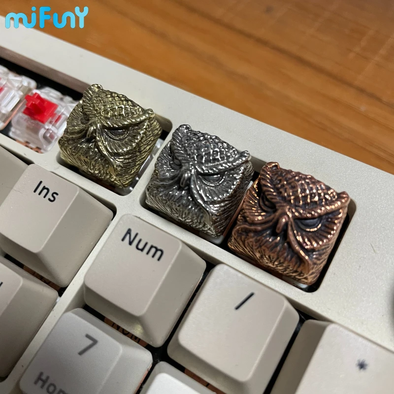 Pure Copper Point Keycap Owl Original Personality Customized Artisan ...