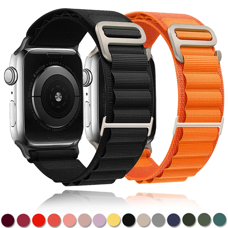 Alpine loop strap For apple watch band 42mm 46mm 49mm 45mm 41mm 44mm ...
