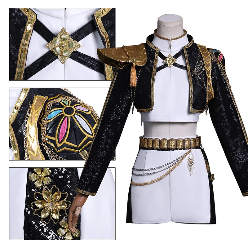 White Outfit Demon Hunters Costume For Kids Kids Girls K-Pop Demon ...