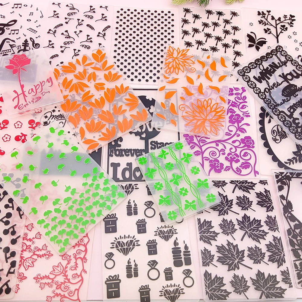 Alinacutle Embossing Folder Leaf Flower Heart Scrapbooking handmade ...