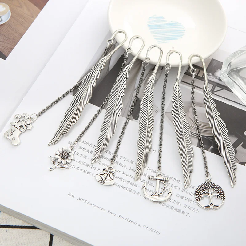 Vintage-Japanese-And-Korean-Silver-Metal-Bookmark-Creative-Gift ...