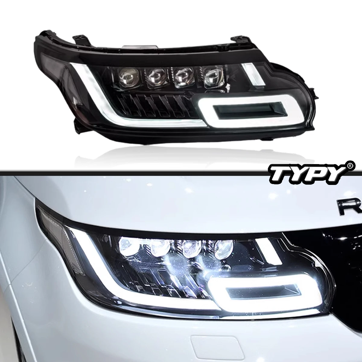 TYPY-Car-Headlights-For-Range-Rover-Sport-2013-2018-LED-Car-Lamps ...