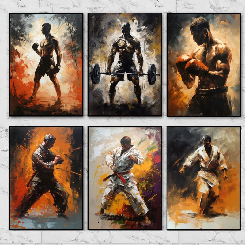 Graffiti-Karate-Martial-Art-Boxing-Gym-Sports-Poster-Canvas-Painting ...
