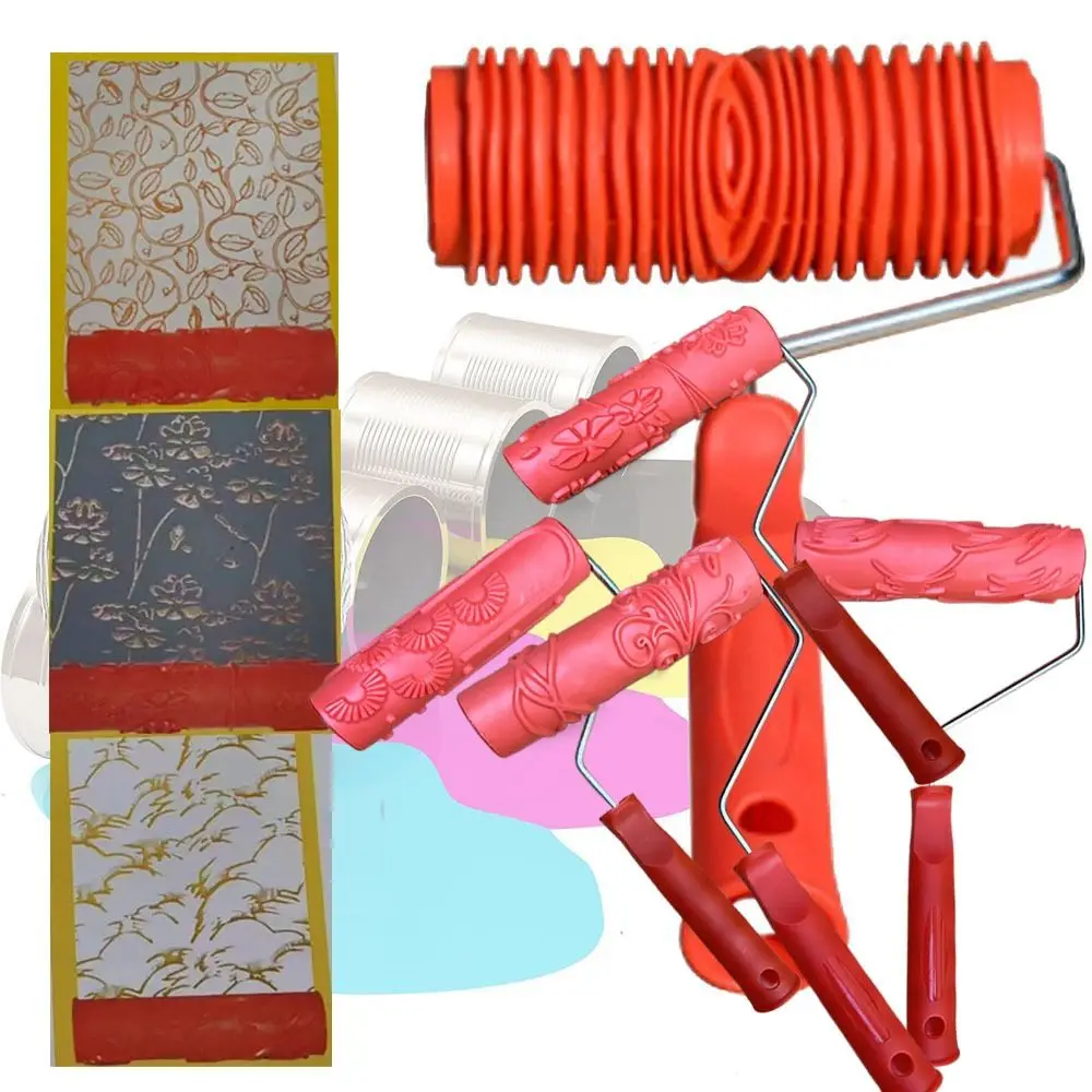 Rubber-Imitation-Wood-Grain-Pattern-Paint-Roller-DIY-Paint-Texture ...