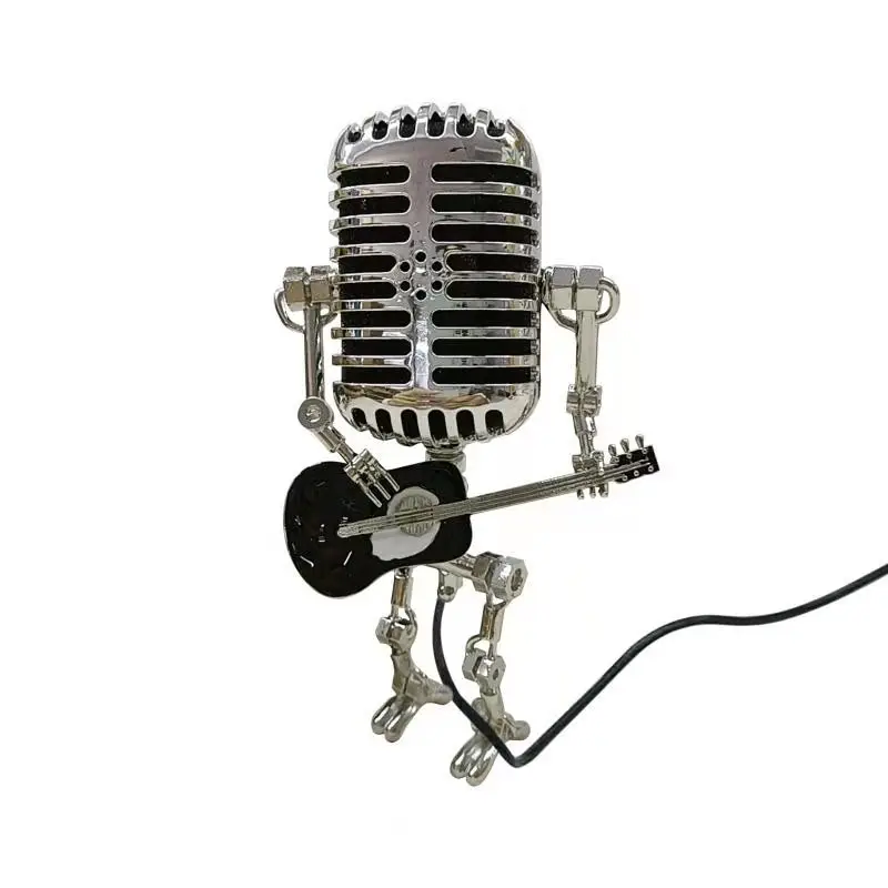 Vintage Microphone Robot Touch Dimmer Lamp Table – TradeHut