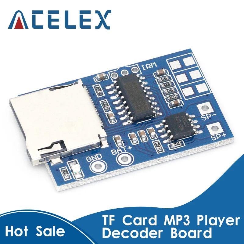 2w Mixed Mono Tf Card Mp3 Player Decoder Board Amplifier Module 3.7v/5v ...
