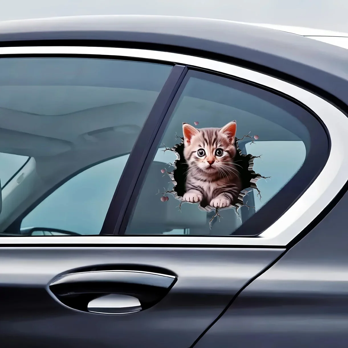 Durable 3D Cat Pattern Auto Sticker for Window Bumper Cute Car Body ...