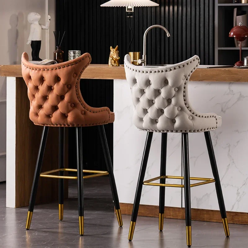 Modern-Luxury-Bar-Chairs-High-Stool-Reception-Minimalist-Design-Bar ...