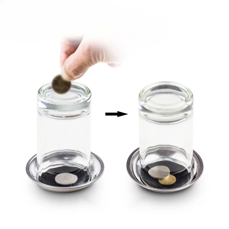 1-Pieces-Coin-Penetration-Magic-Tricks-Quality-Stretch-Coins-Thru-Glass ...