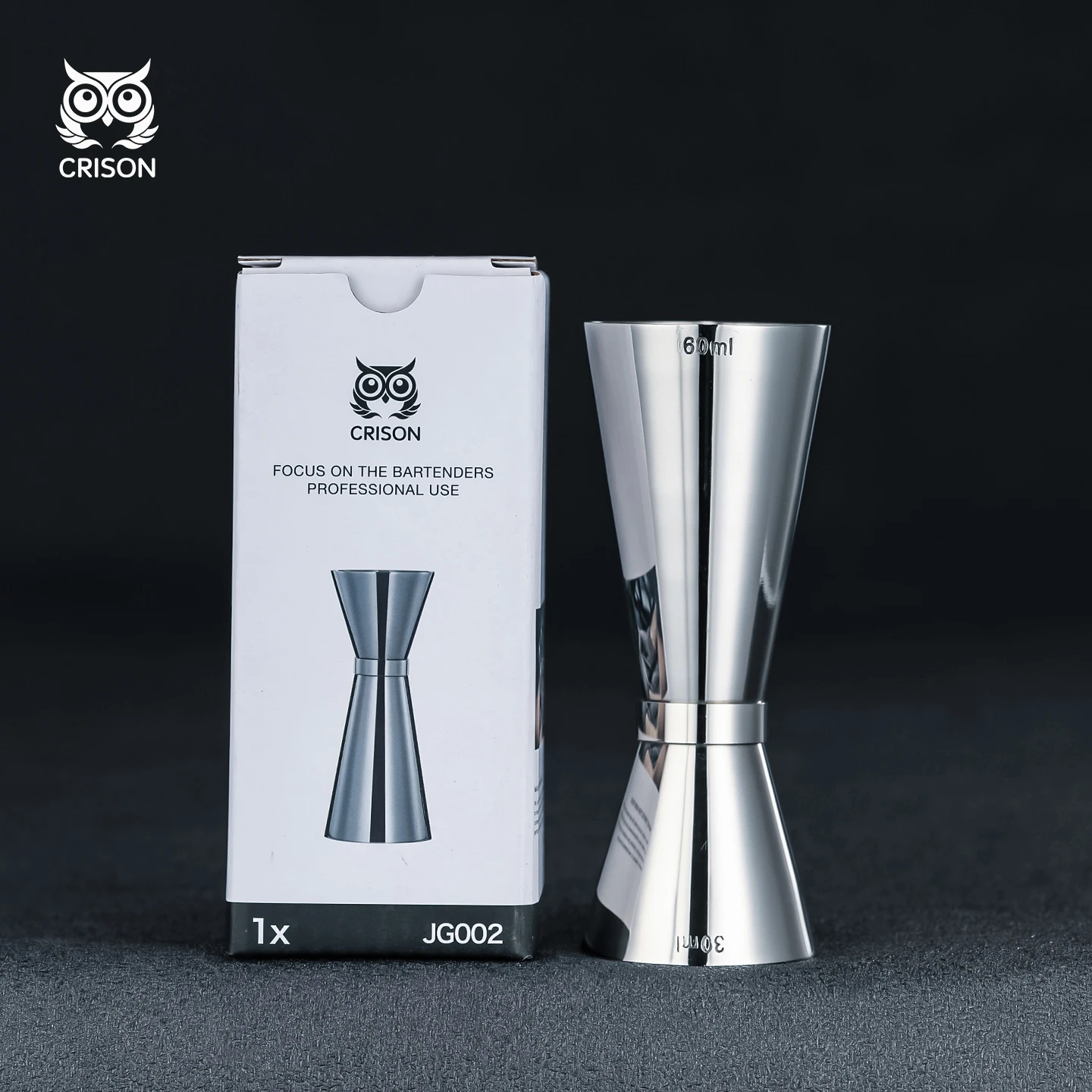 Jigger de acero inoxidable CRISON para barra de cócteles, accesorio de ...