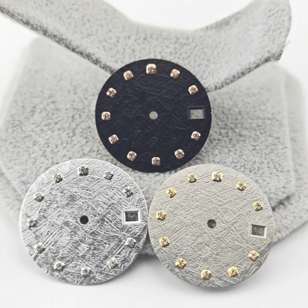 Meteorite-Patterned-Watch-Dial-with-Diamond-Log-Dial-Single-Date-DIY ...