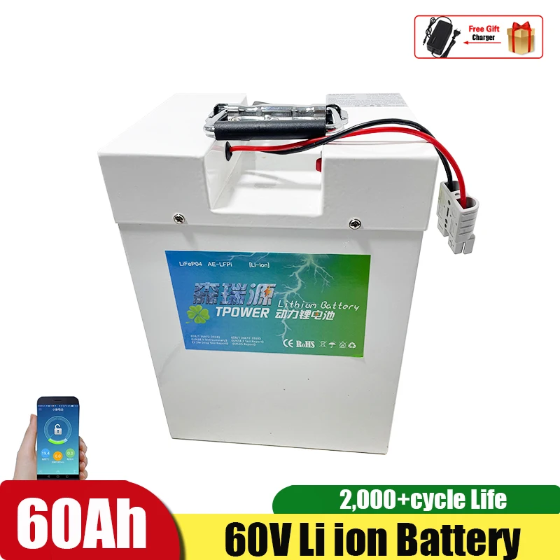 60V-60Ah-Lithium-Ion-Battery-Pack-with-BMS-for-60V-4000W-Efoil-Board ...
