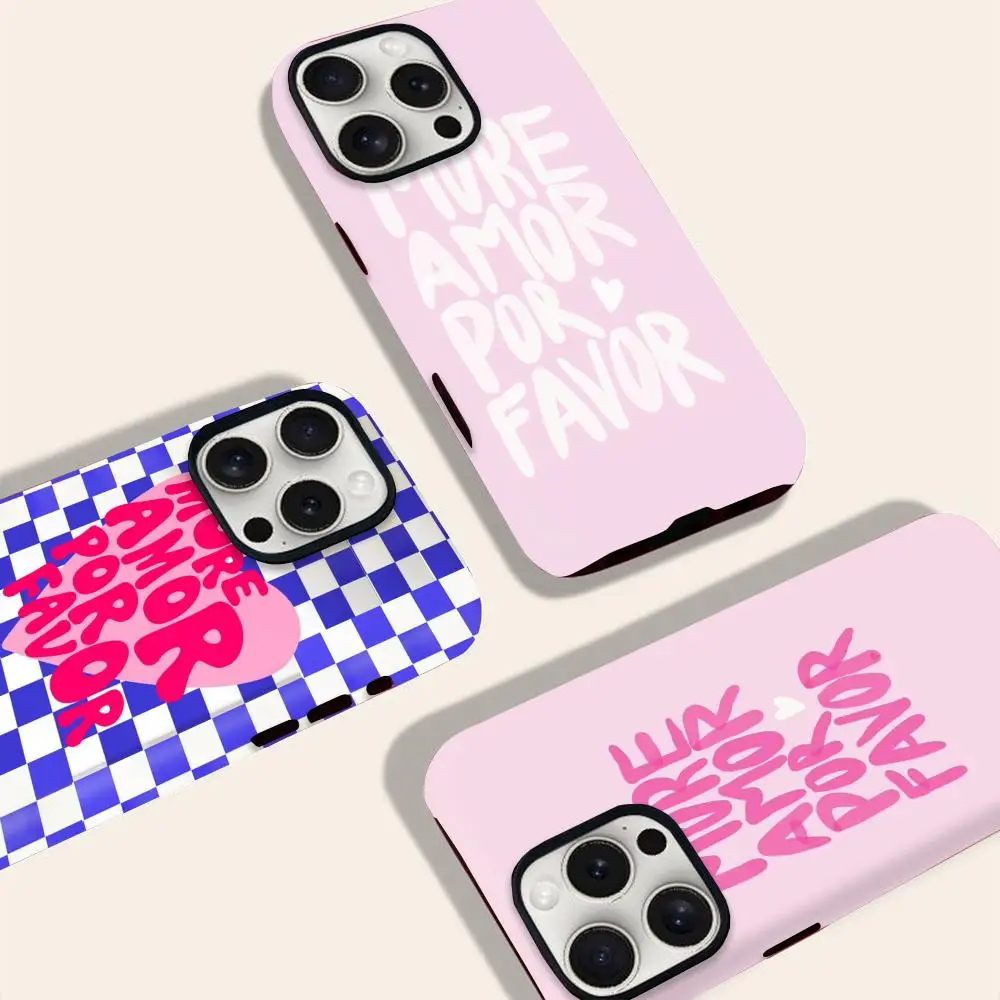 Colorful Maximalist More Amor Phone Case INS for iPhone 16 15 14 13 12 ...