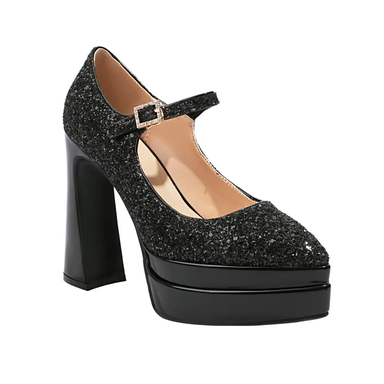 Large-size-Oversize-Big-size-Pointed-toe-platform-shoes-Thick-Heel ...