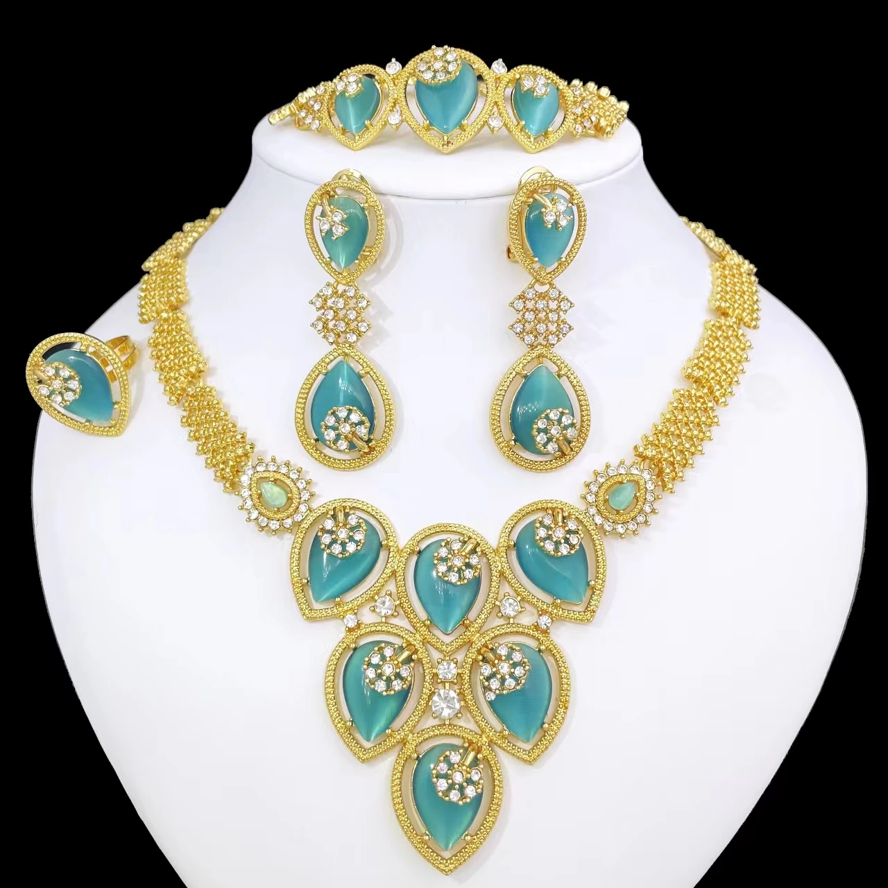 Luxury-Design-Women-Jewelry-Set-High-Quality-Upscale-Necklace-Earrings ...
