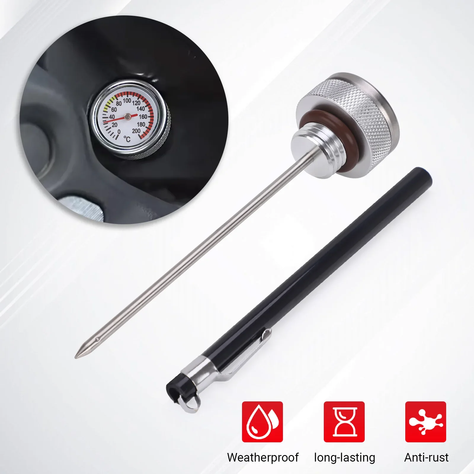 Motorcycle Fuel Tank Caps CNSPEED M20x2.5 with Oil Temperature Gauge 0 ...
