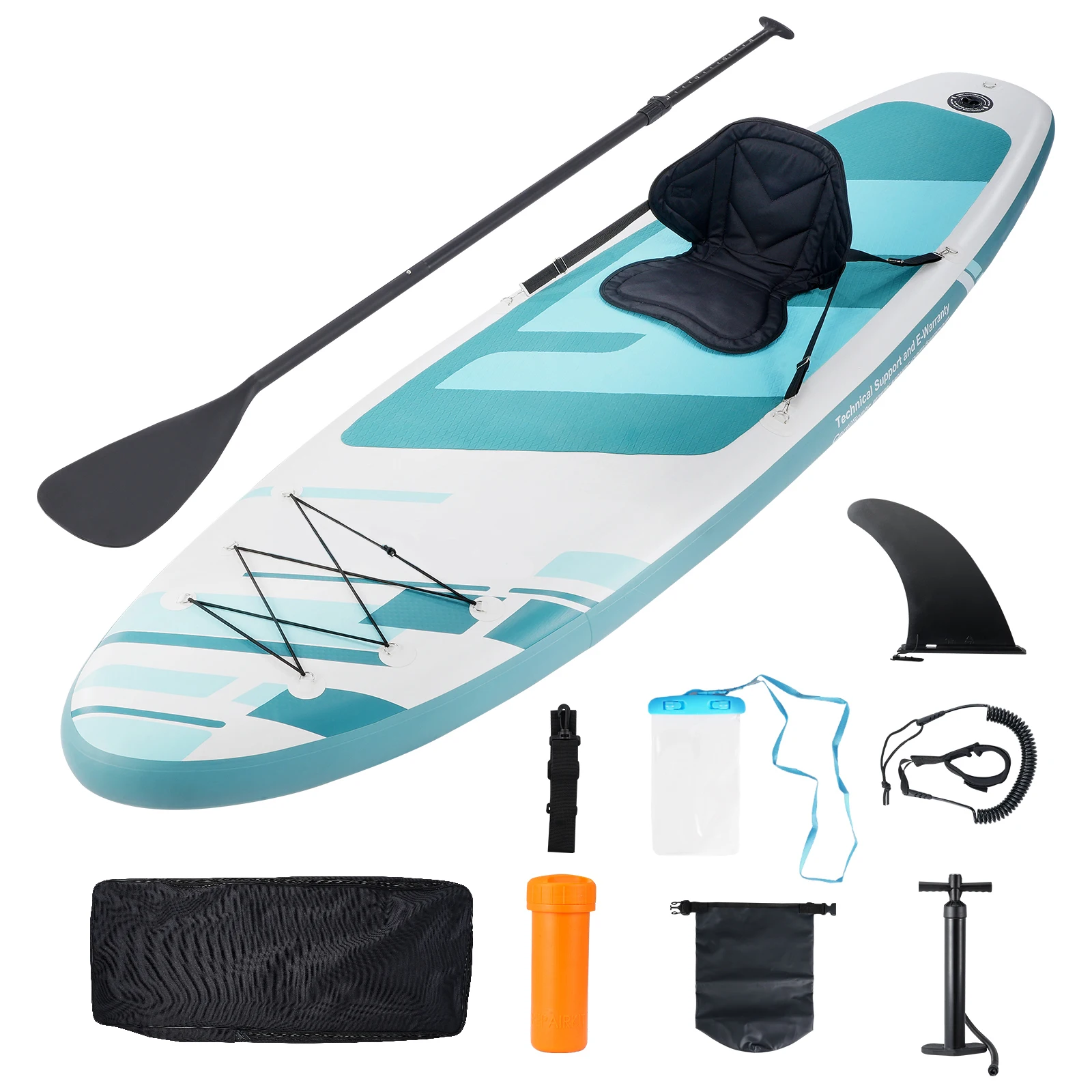 SucceBuy Inflatable Stand Up Paddle Board 10' x 33" x 6" /10.6' x 33" x ...