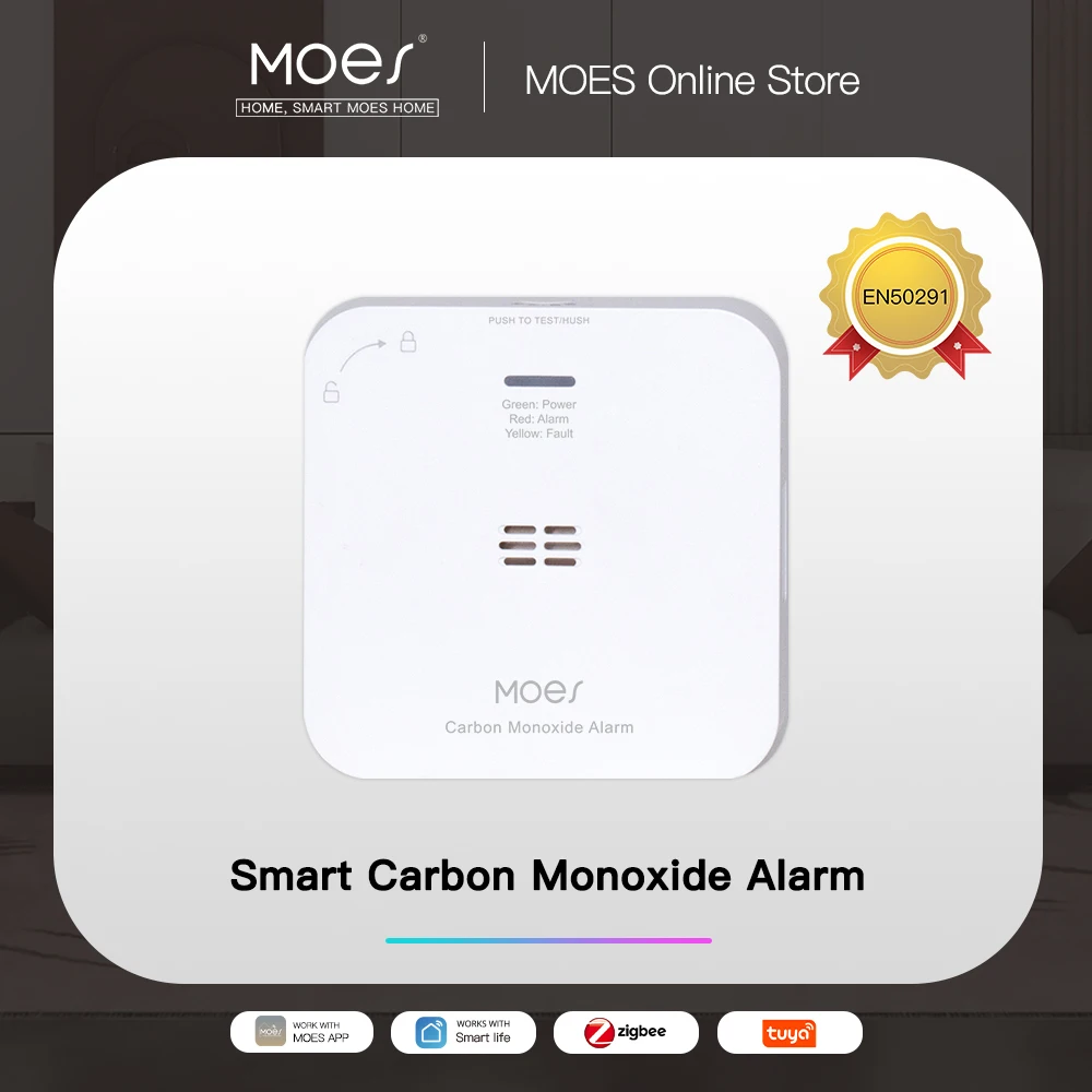 MOES-Tuya-ZigBee-CO-Detector-Alarm-Gas-Leak-Carbon-Monoxide-Detector ...