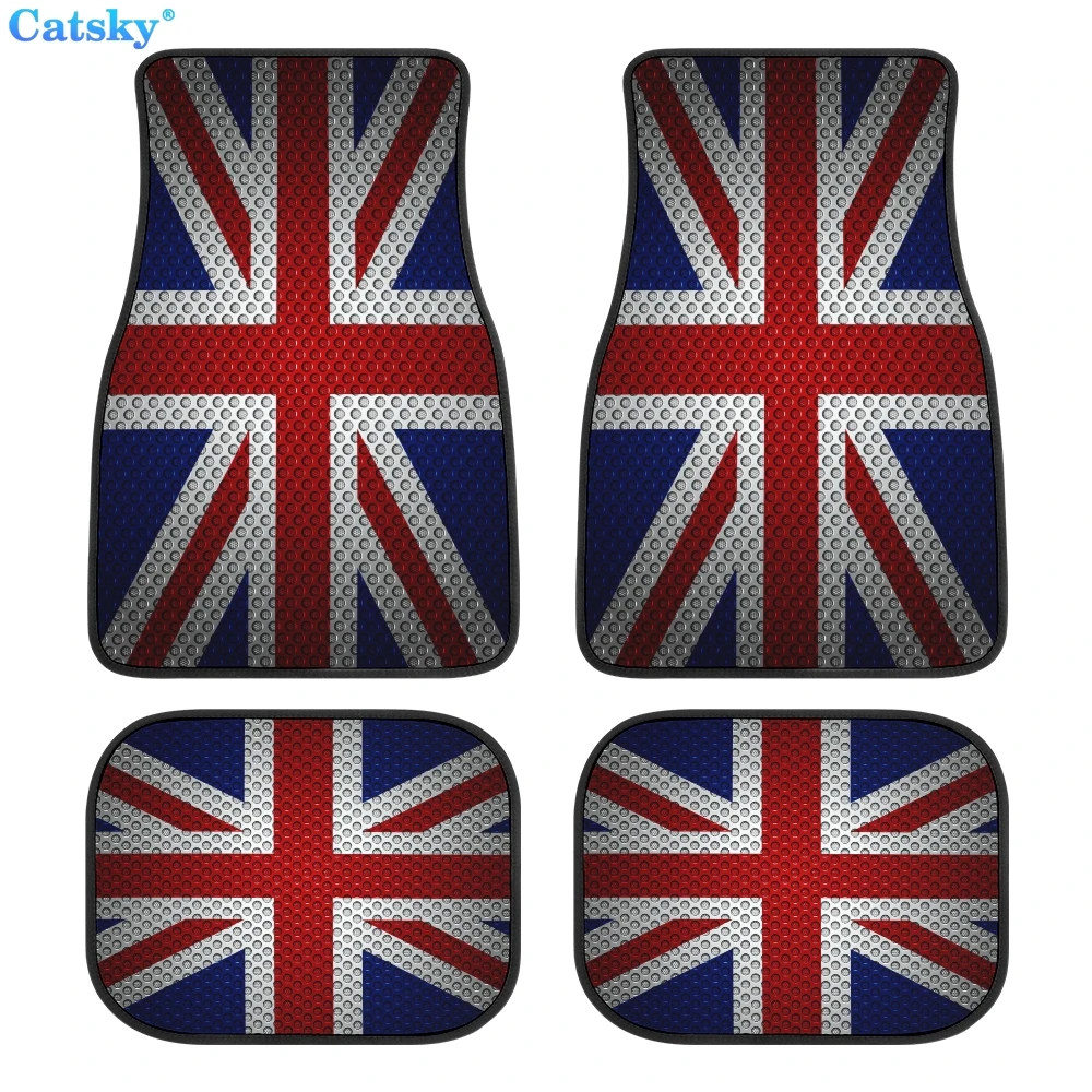 British-flag-Car-Floor-Mat-Interior-Accessories-Carpet-Front-and-Rear ...