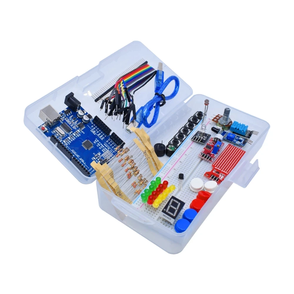 Starter-Kit-para-Arduino-Uno-R3-Placa-B-sica-Aprendizagem-Simples-Som-N ...