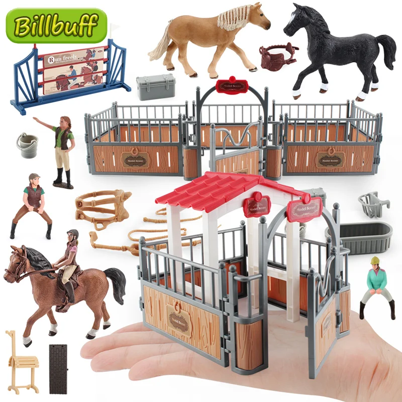 DIY-Horse-Race-Model-Horseman-Farm-Animal-Figurines-Action-Toy-Figures ...