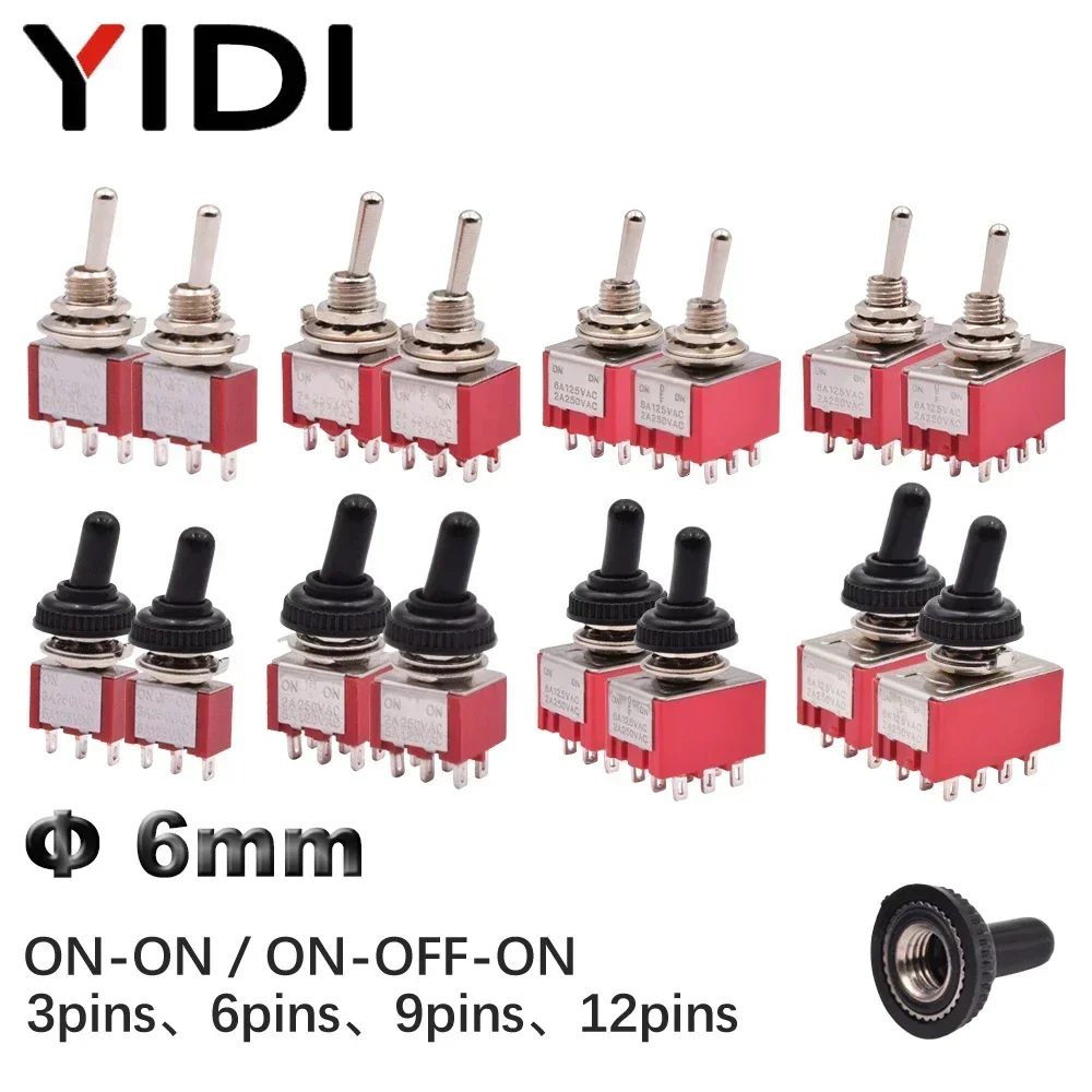 5pcs-10pcs-Red-Mini-Toggle-Switch-SPDT-DPDT-2-3-Position-ON-ON-ON-OFF ...