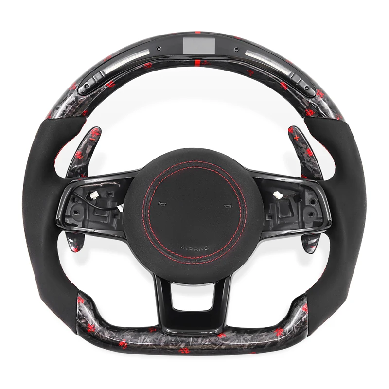 Volante-LED-de-fibra-de-carbono-para-coche-accesorio-para-VW-Volkswagen ...