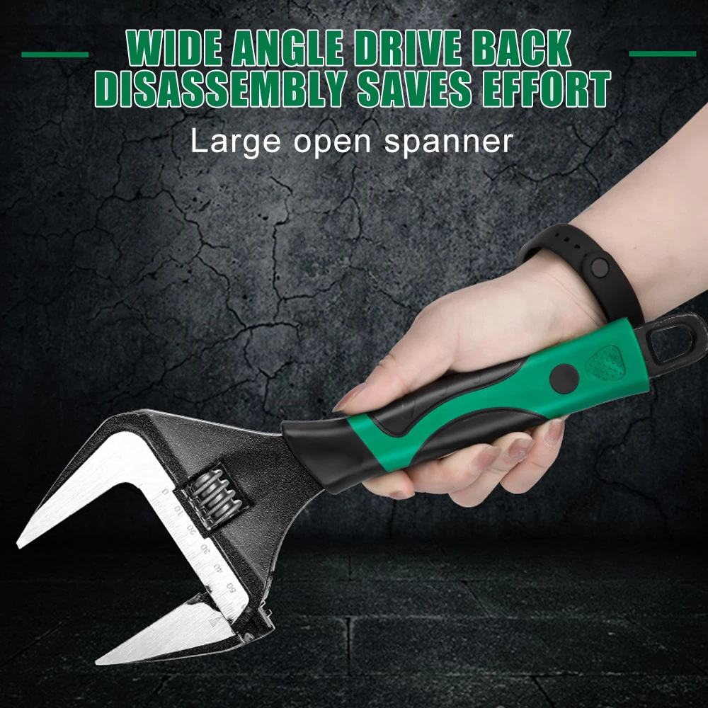 Adjustable-Wrench-Tool-Movable-Short-Handle-Large-Opening-Universal ...