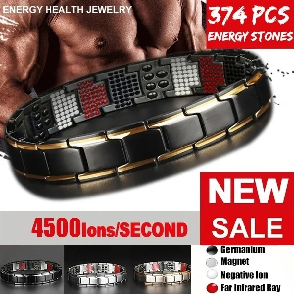 Men-Jewellery-Magnetic-Therapy-Element-Slimming-Weight-Loss-Bracelet ...