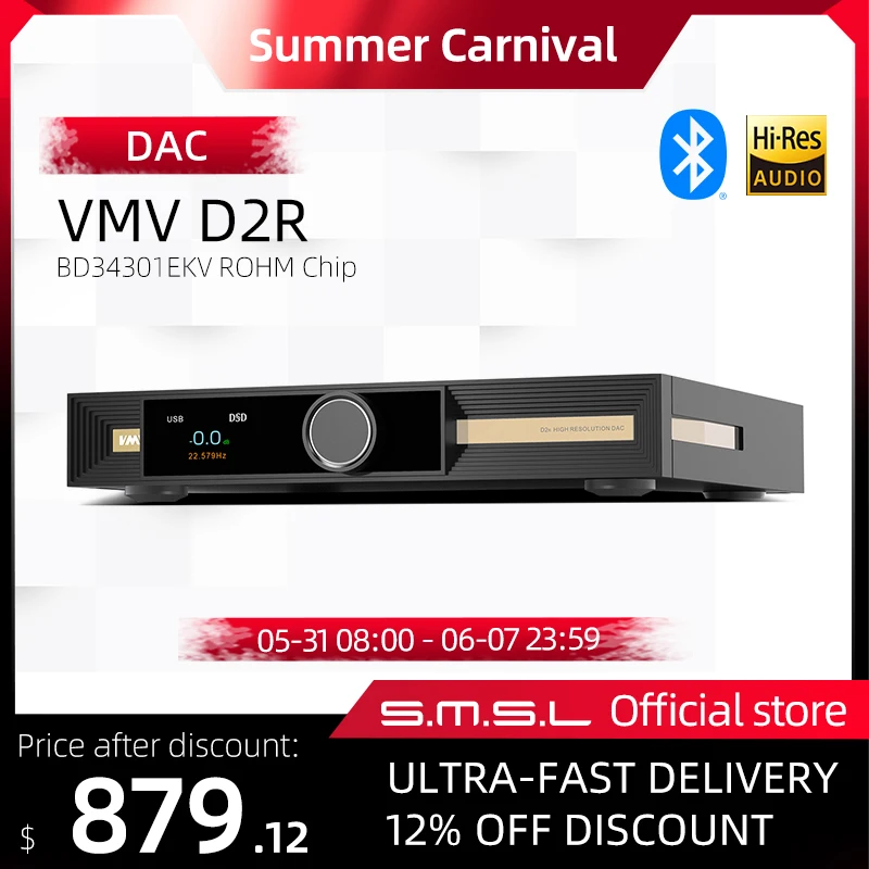 SMSL-VMV-D2R-High-Res-Audio-DAC-BD34301EKV-ROHM-Chip-Bluetooth-APTX-HD ...