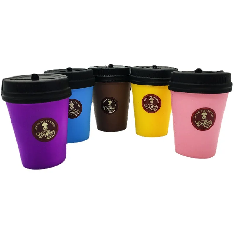 Jumbo Squishy Kawaii Coffee Cup Soft Squishies Slow Rising Stress Ball ...