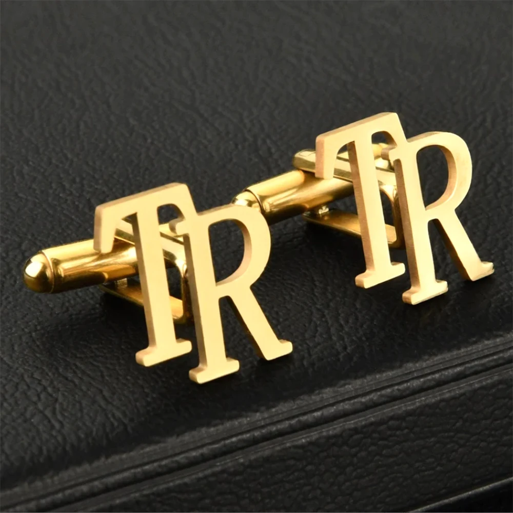 Customized-Letter-Fashion-Cufflinks-Personalized-Men-s-Logo-Name-Letter ...