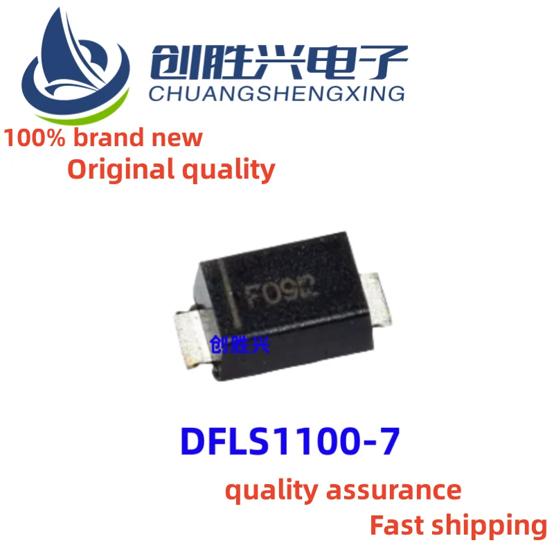 10pcs-New-DFLS1100-7-screen-printed-F09-package-SOD-123-100V-1A ...