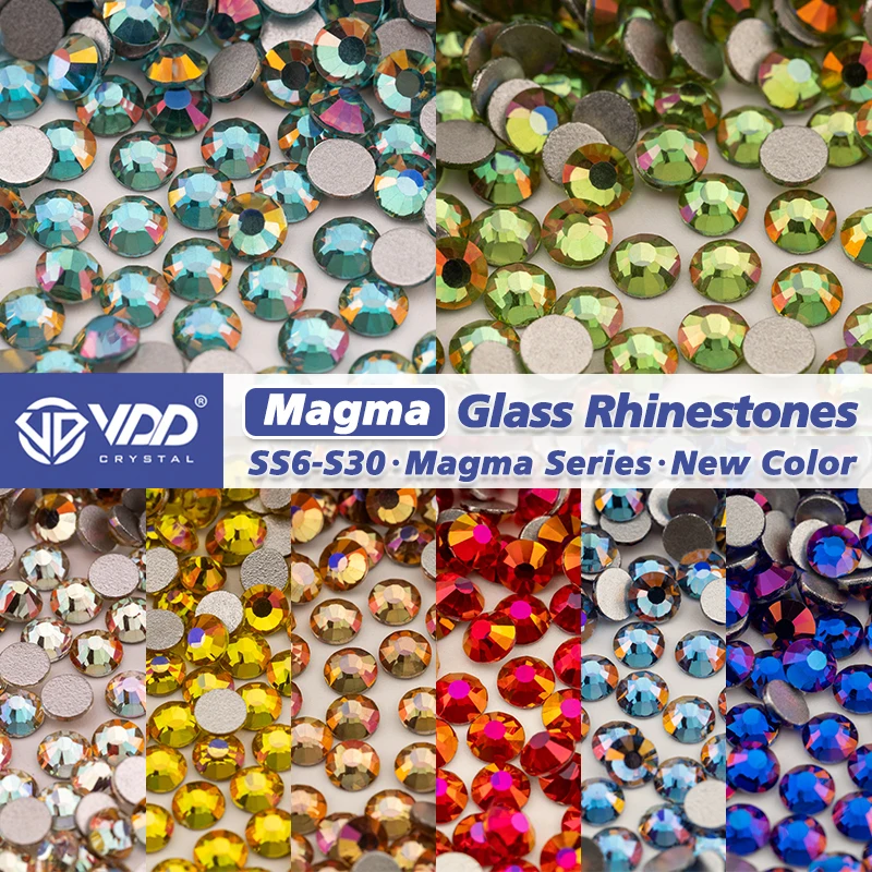 VDD SS6-SS30 New Magma-Color Glass Rhinestones Crystal Flatback Strass ...
