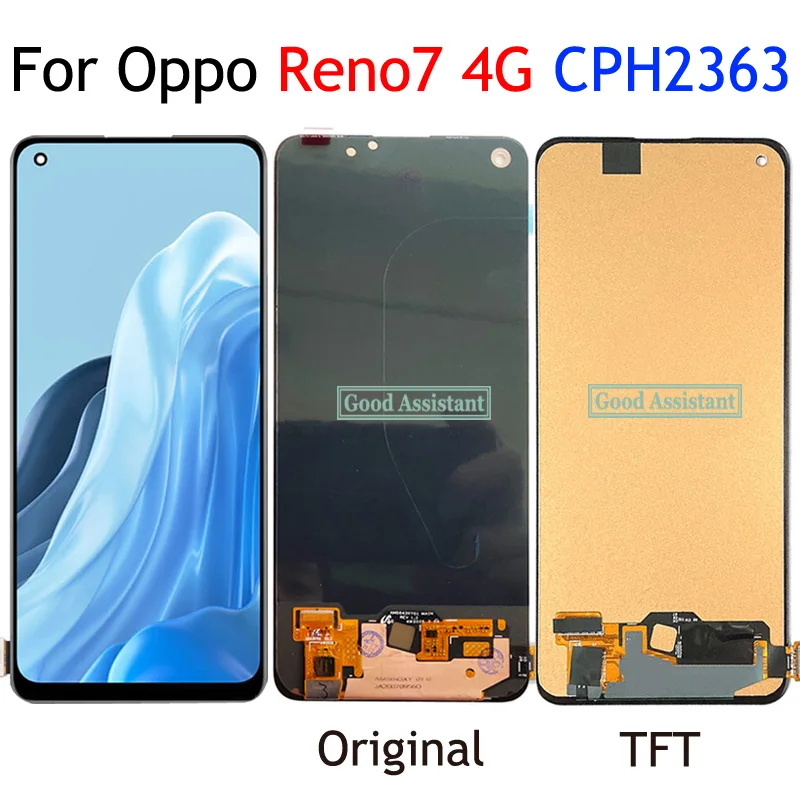 Pantalla LCD Original Amoled / TFT de 6,43 pulgadas para Oppo Reno7, 4G, Reno 7, CPH2363 ...