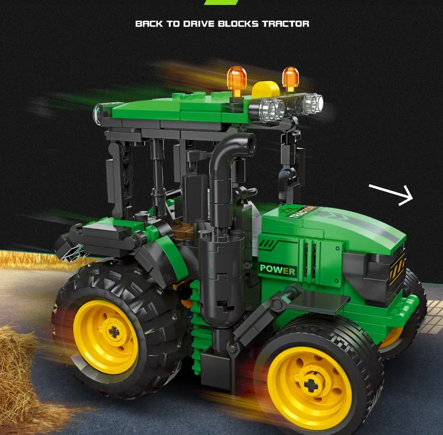 2024-City-Creativity-Tractor-Building-Block-Technical-Rural-Farm-Bricks ...