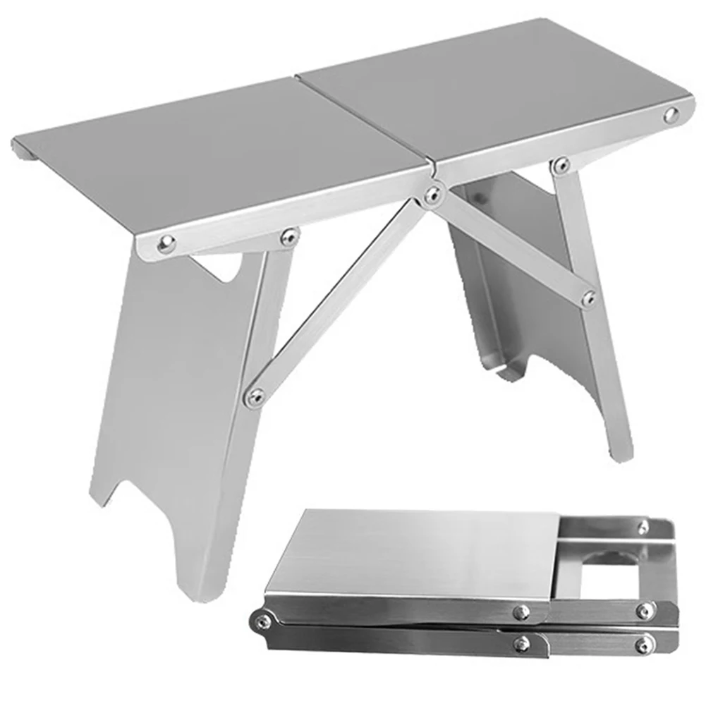 Stainless Steel Folding Camp Table Side Table Portable Picnic Table for ...